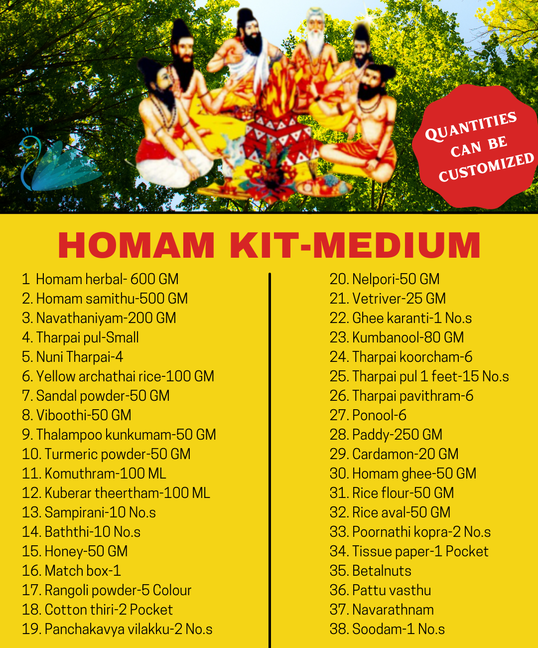 Get the Best Ganapathi, Navagraha Homam Kits at Mayura Spiritual Store
