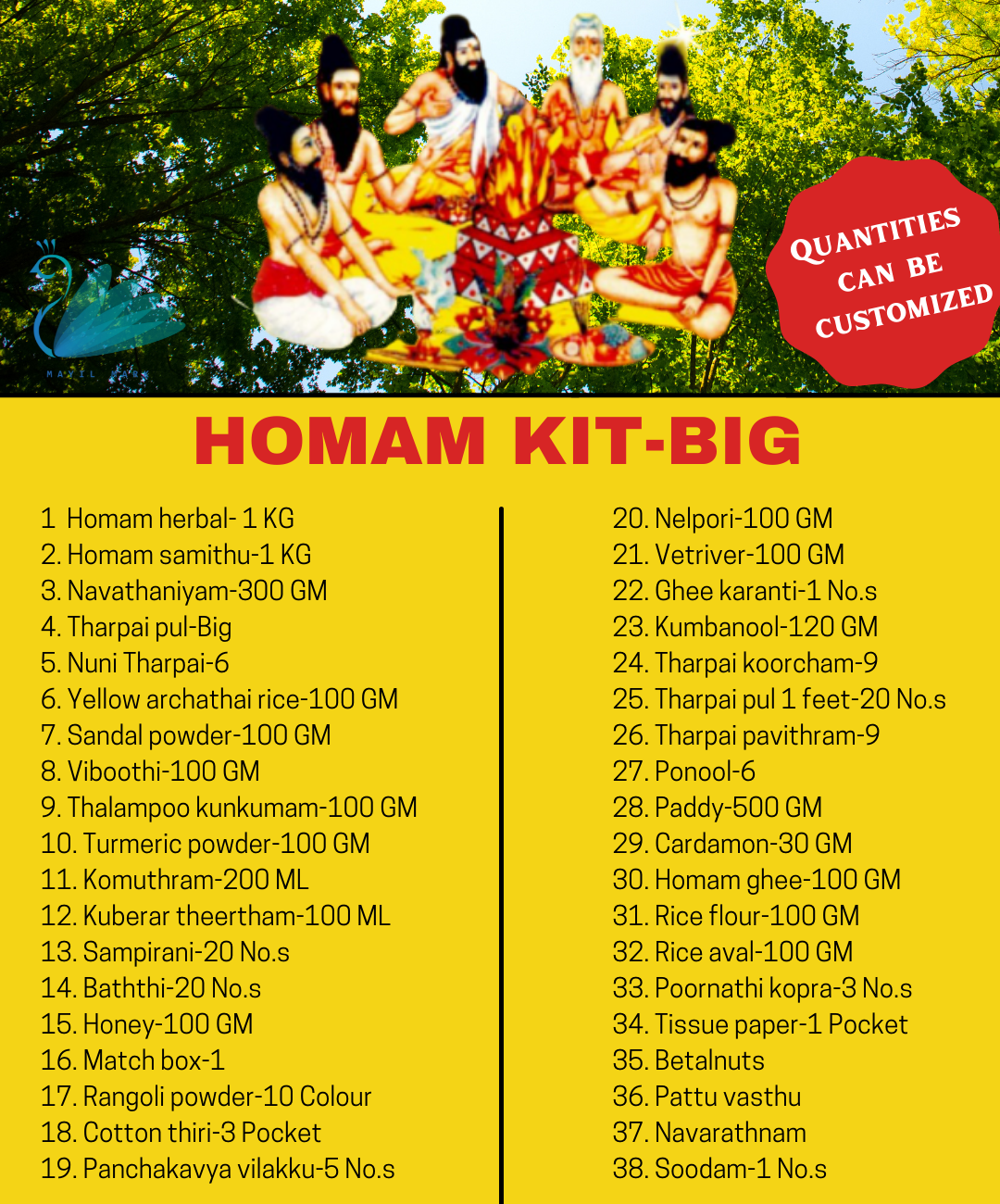 Get the Best Ganapathi, Navagraha Homam Kits at Mayura Spiritual Store